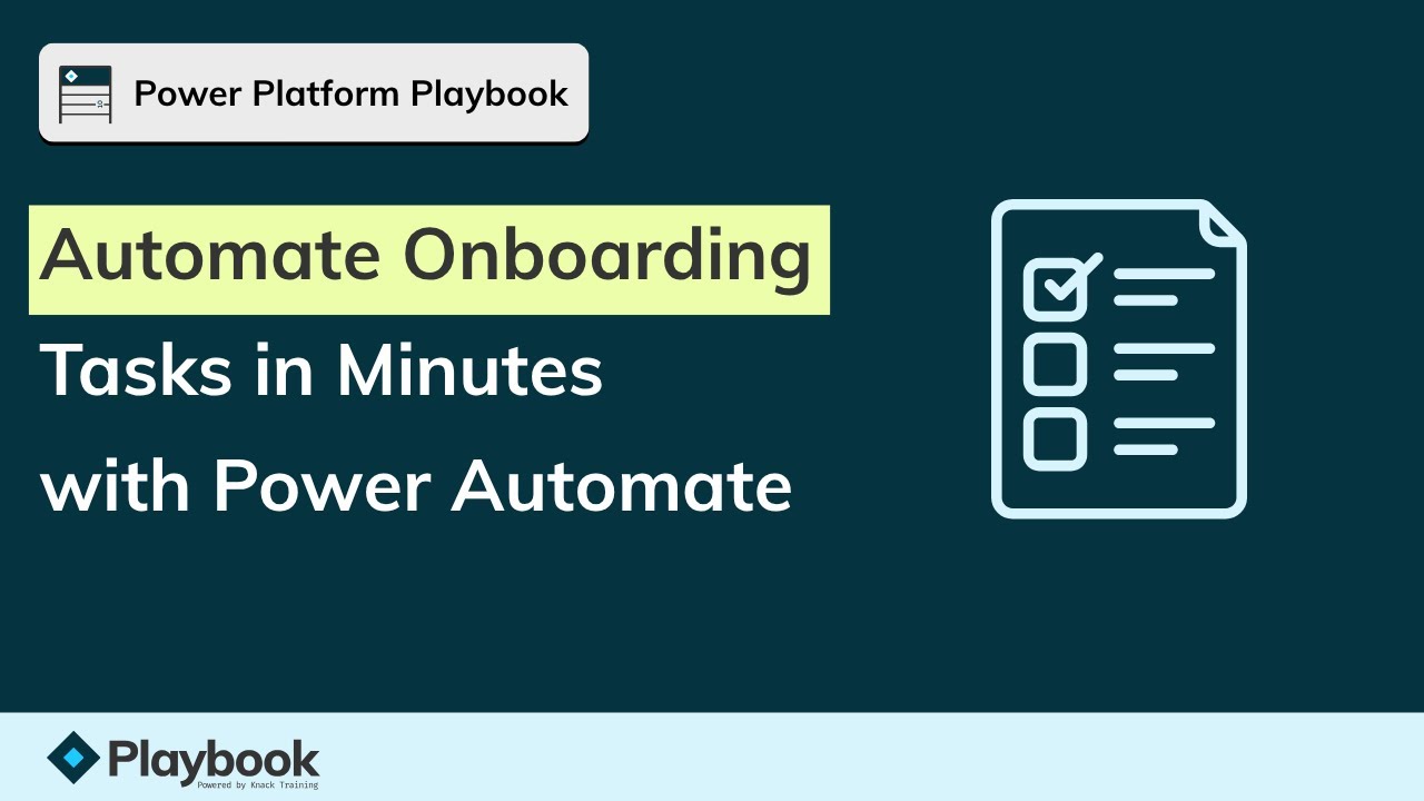 Onboarding - Creating Tasks with Automated Workflows - YouTube