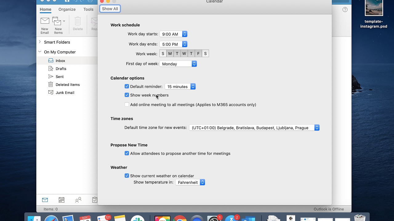 How to show week numbers in Outlook calendar? - YouTube