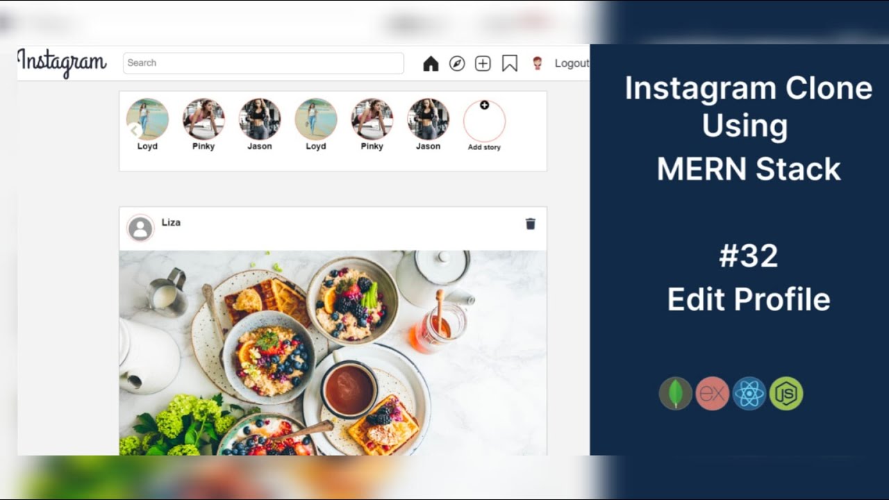 Instagram Clone Using MERN Stack | Manage Edit Profile | #32 - YouTube