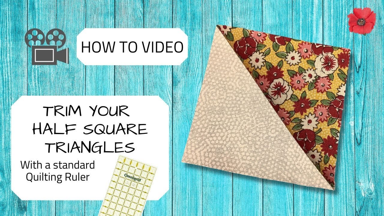 How to Trim Half Square Triangles (HST) Quilt Block Tutorial - YouTube