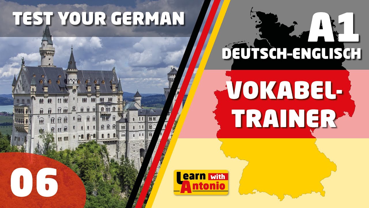 German vocabulary trainer/challenge/quiz, A1 - German-English version ...