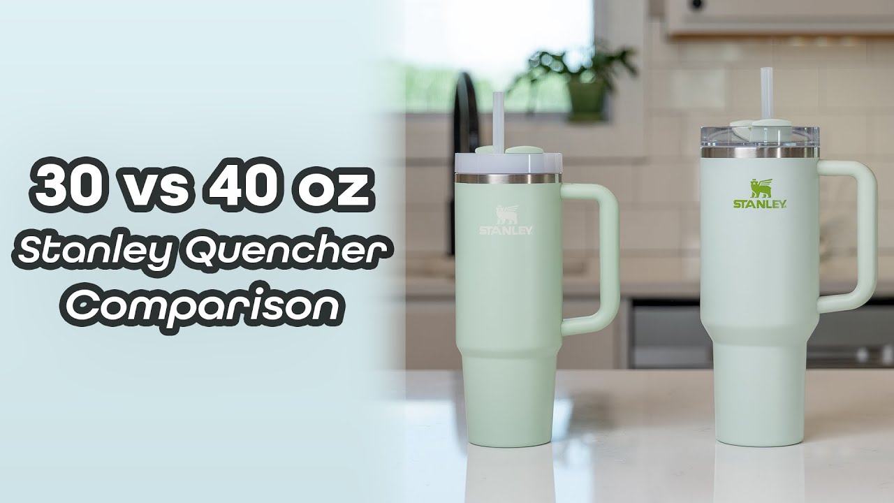 Which to Buy? 30 oz vs 40 oz Stanley Quencher Comparison Matcha Cream ...