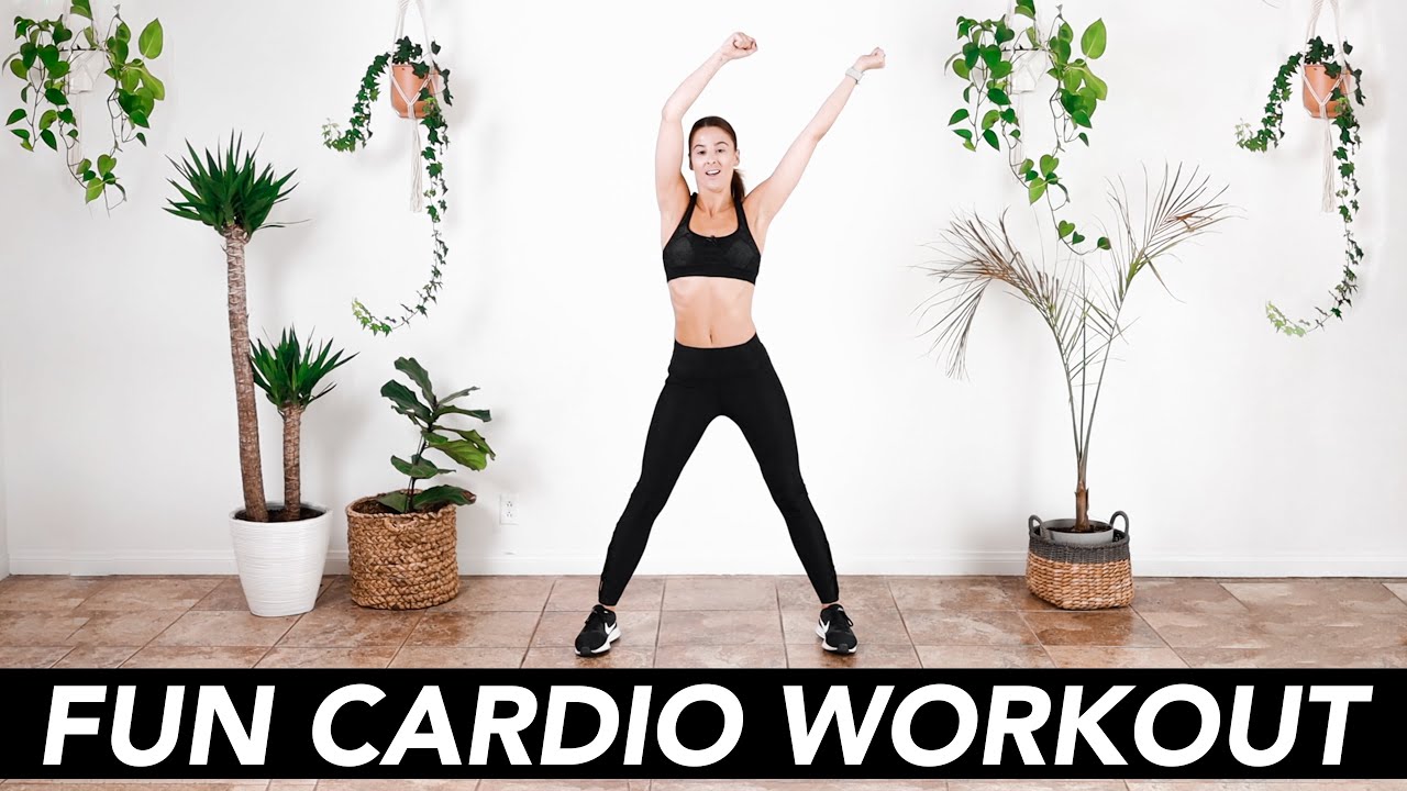FUN Cardio Home Workout Routine - No Equipment - YouTube