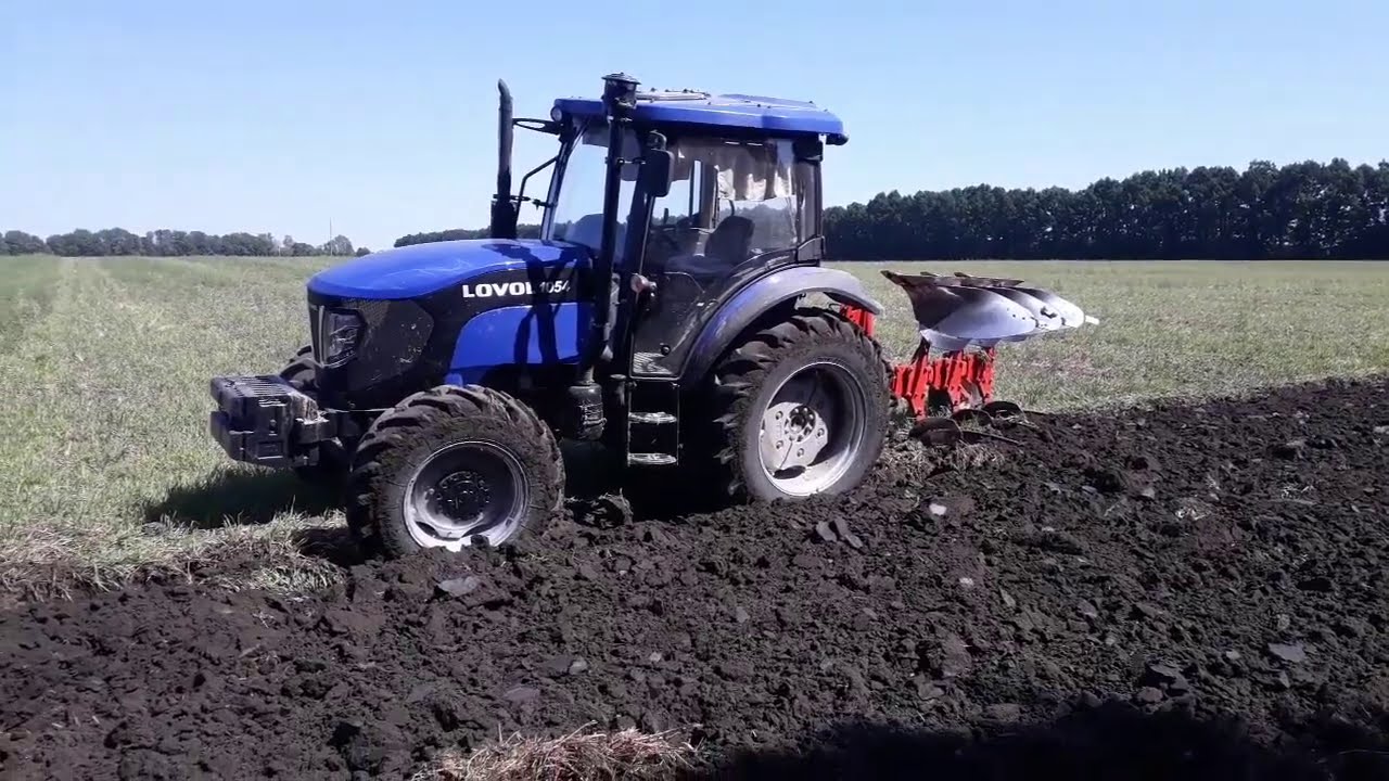 Мы пахали! Я и Китайский LOVOL 1054 в паре с плугом Оптикон мастер 3+ - YouTube
