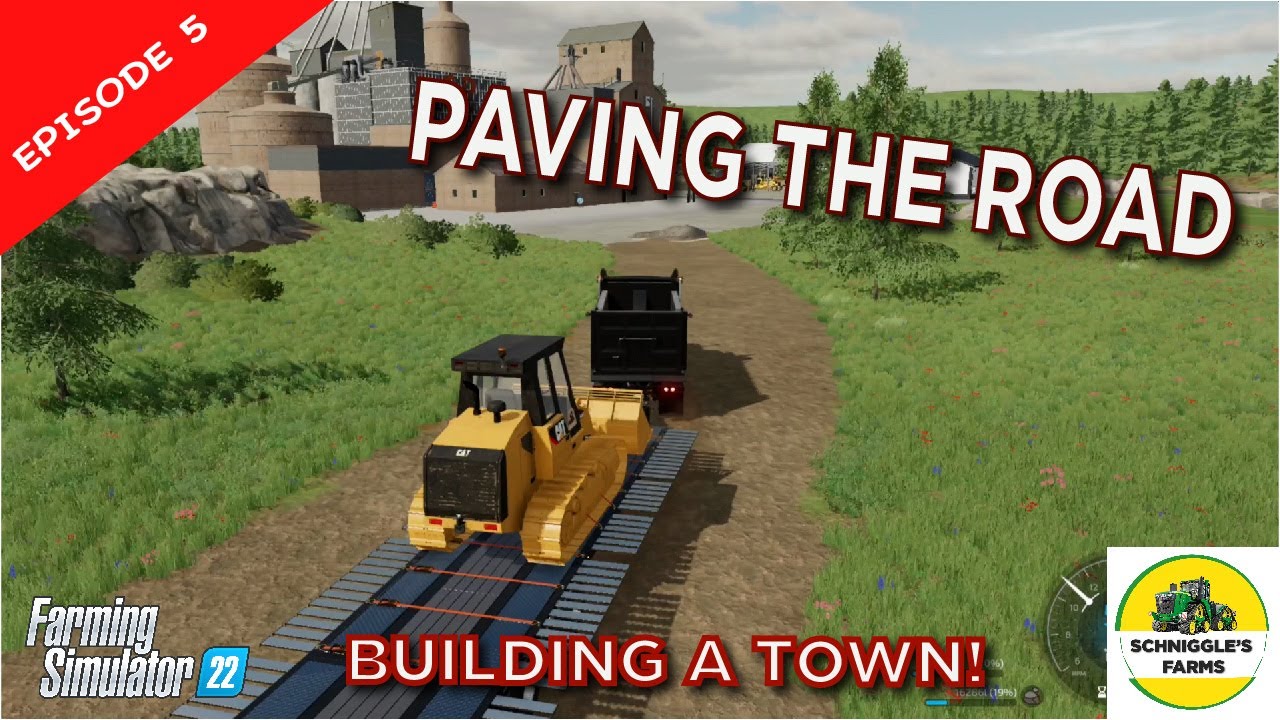 PAVING THE MAIN ROAD! No Mans Land Construction Series | Farming ...
