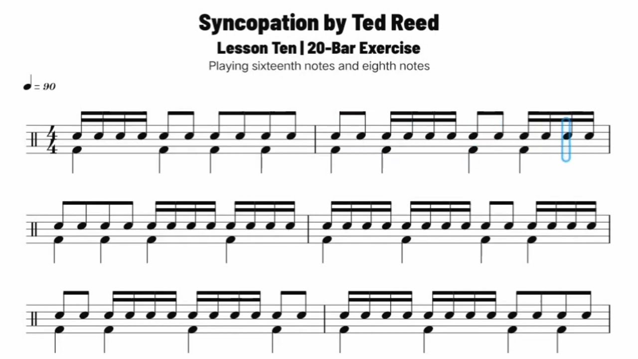 Sixteenth Notes & Eighth Notes, Lesson Ten, 20-Bar Exercise, Page 23 ...