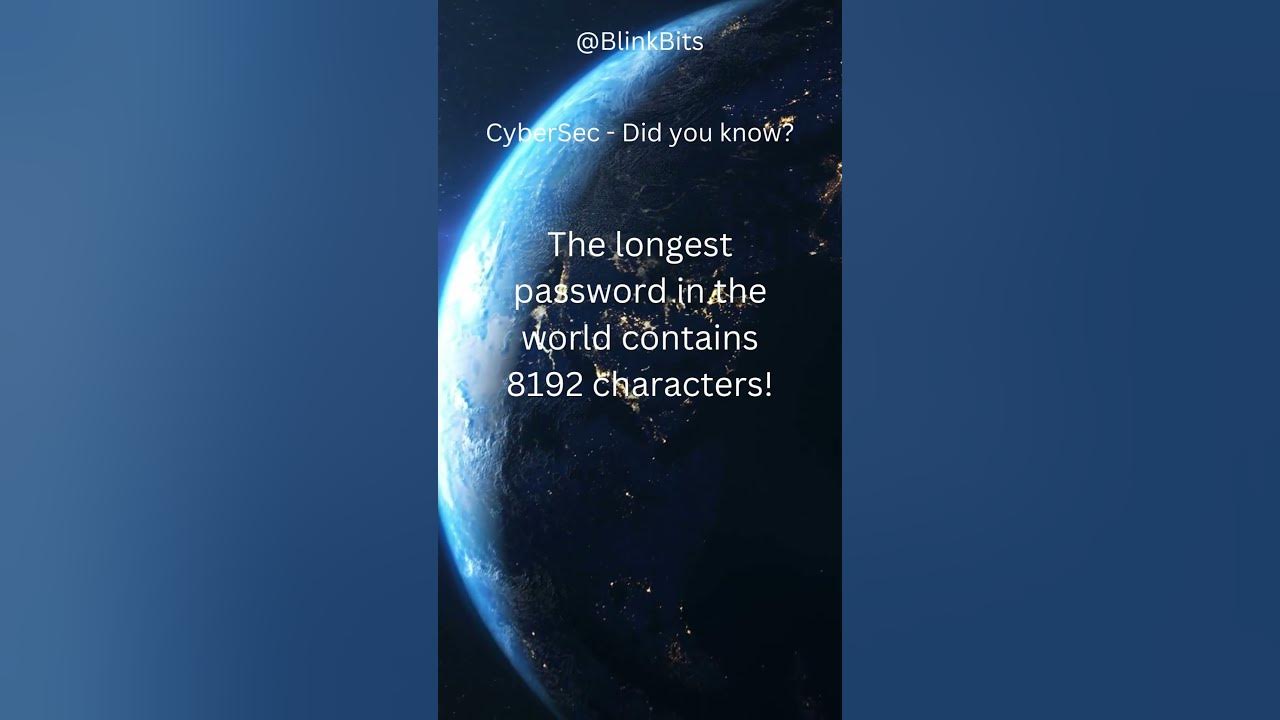 The Longest Password In The World Contains 8192 Characters Youtube