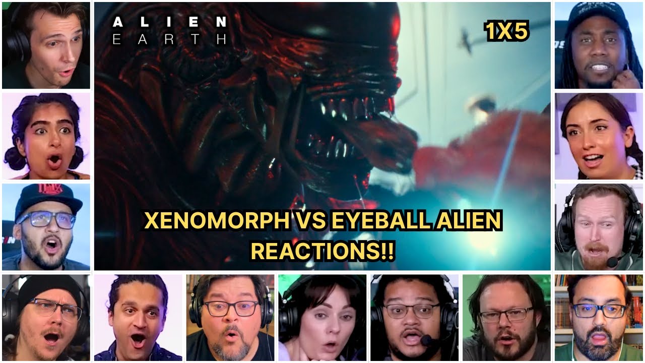 Reactors Reacting To Xenomorph Vs Eyeball Alien | Alien Earth 1x5 ...