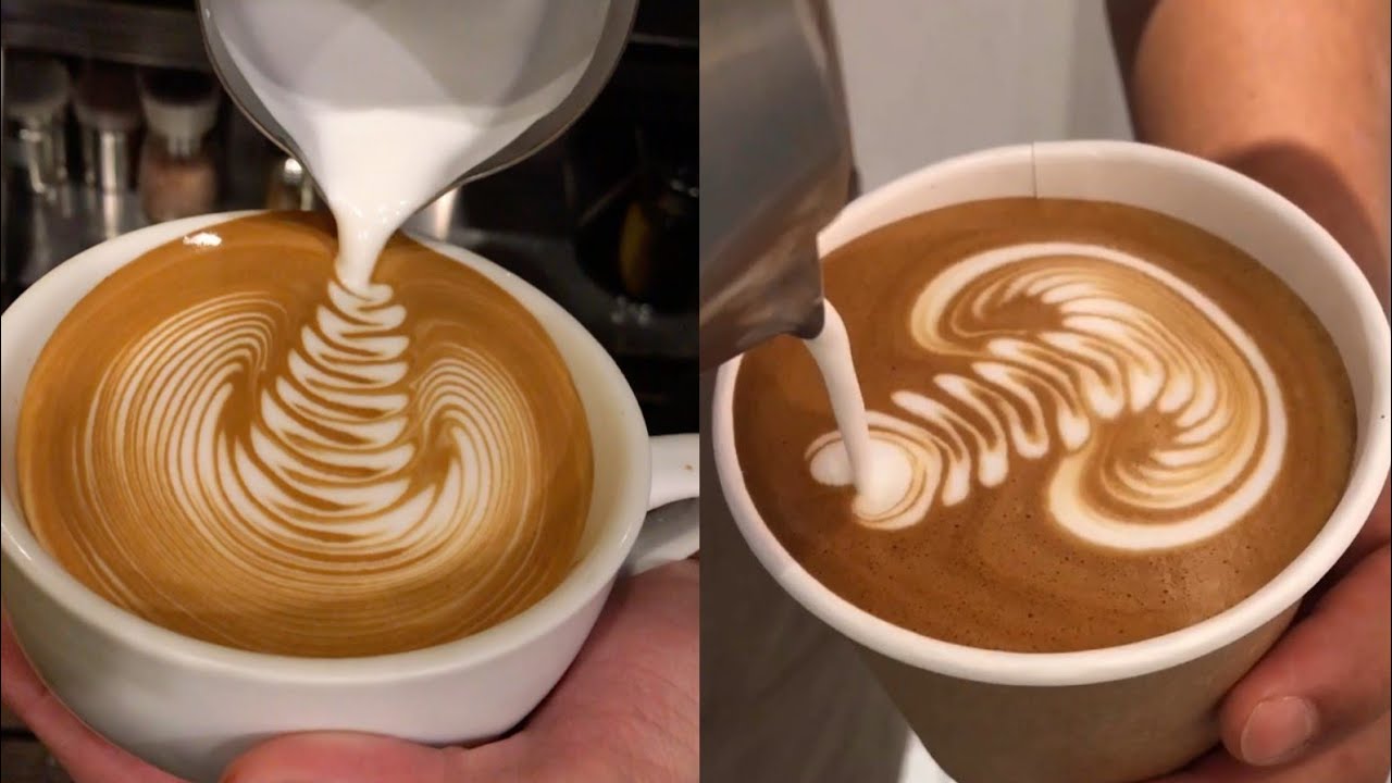 Amazing Coffee Art Tutorials. The Best Skills in The World #8☕ ️ - YouTube