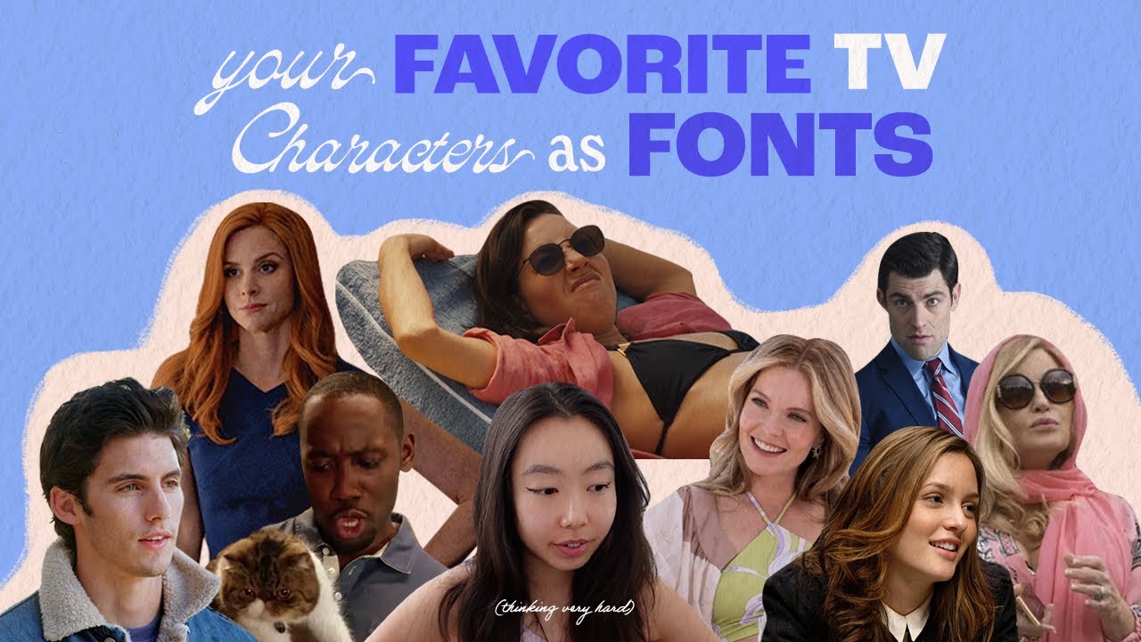 your favorite tv characters as FONTS - YouTube