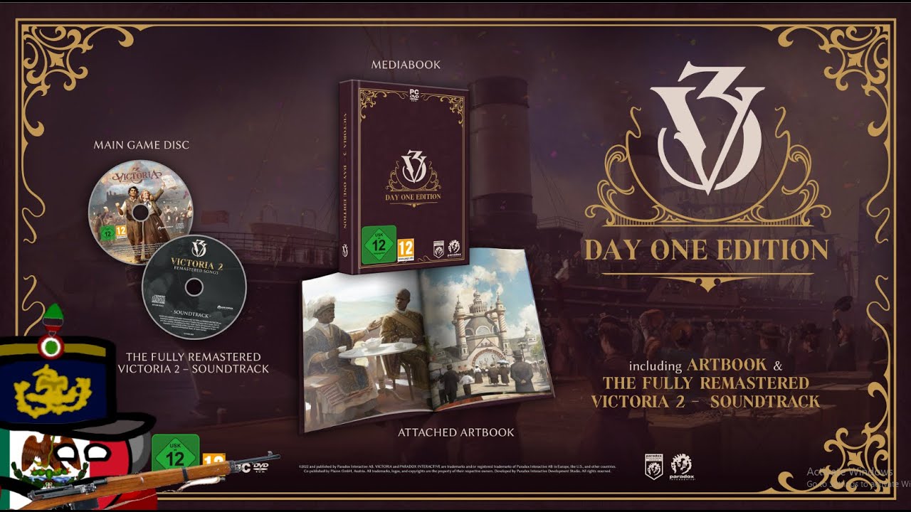 Victoria 3 Day One Edition Unboxing - YouTube