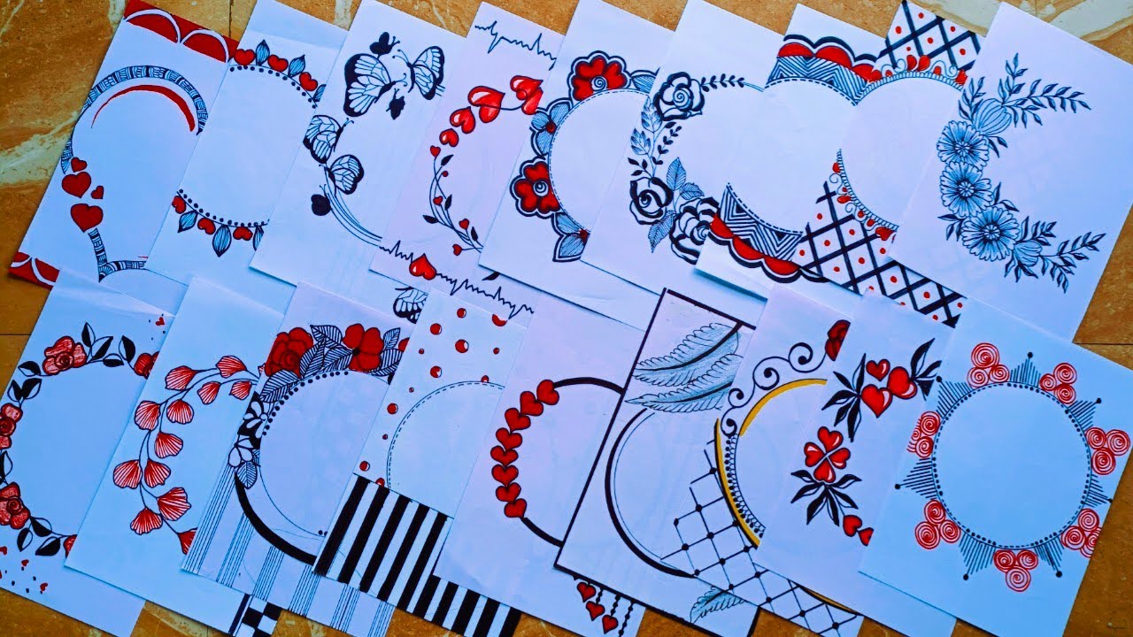 20 Circle ⭕ Design For Project /Project Work Designs /Project Design ...