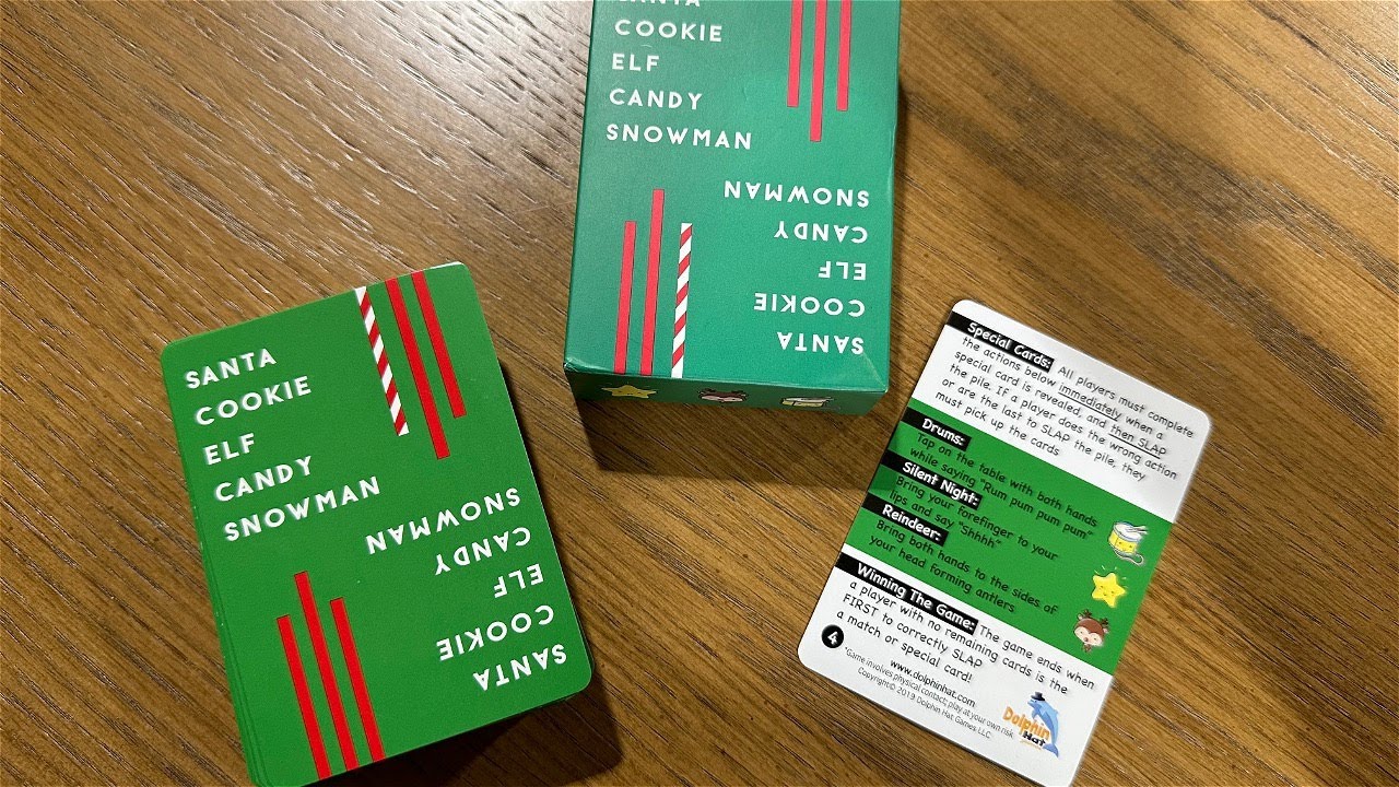 Santa Cookie Elf Candy Snowman Card Game - YouTube