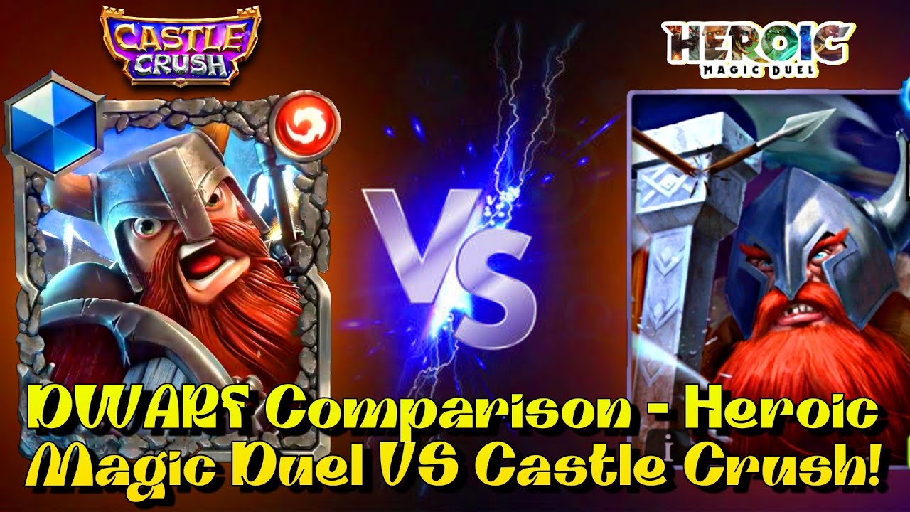 DWARF VS Shield Bearer Comparison - Castle Crush VS Heroic Magic Duel ...
