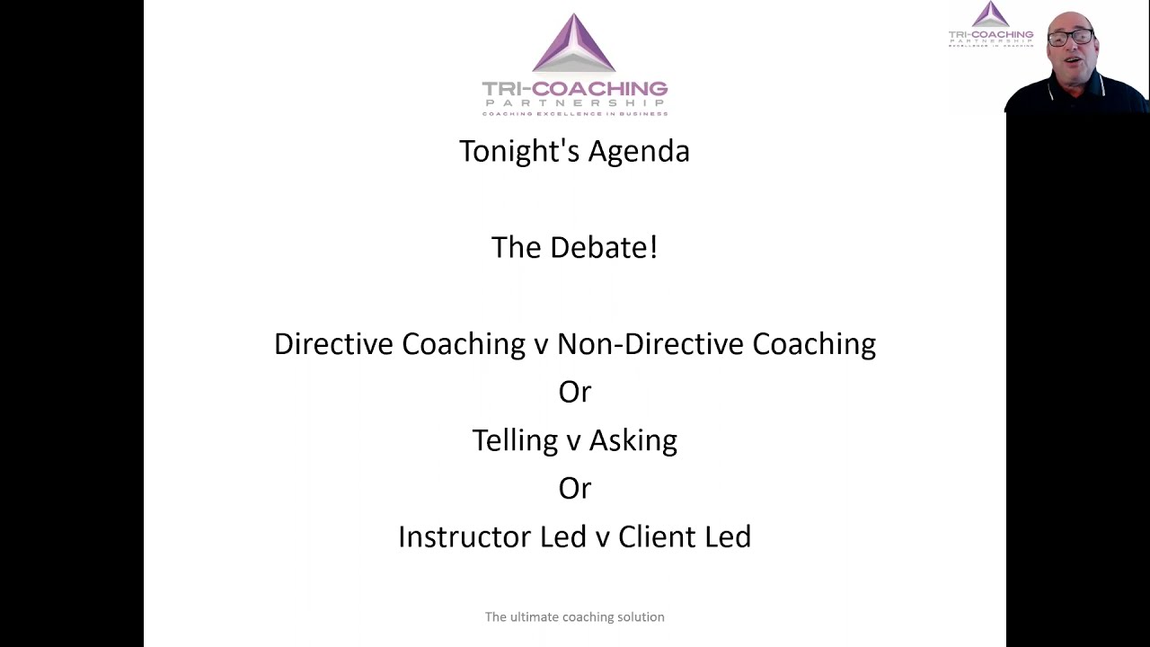 The debate Directive Coaching V Non-Directive Coaching - YouTube