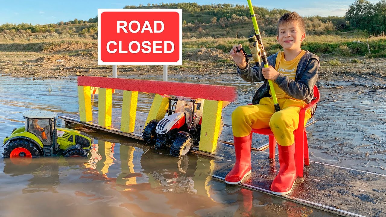 Darius wants to go fishing but a mud accident with tractors disturbs ...