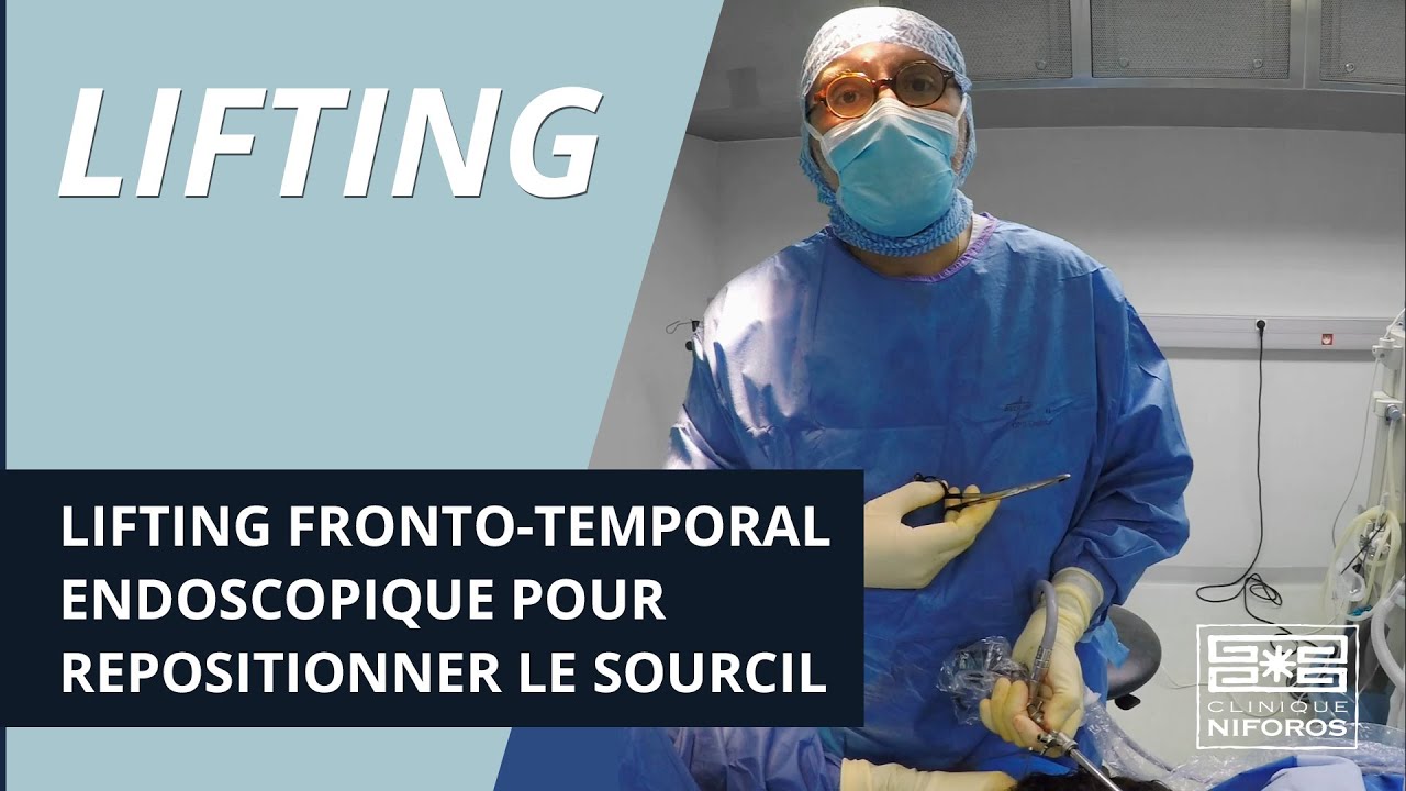Lifting fronto-temporal endoscopique pour repositionner le sourcil ...