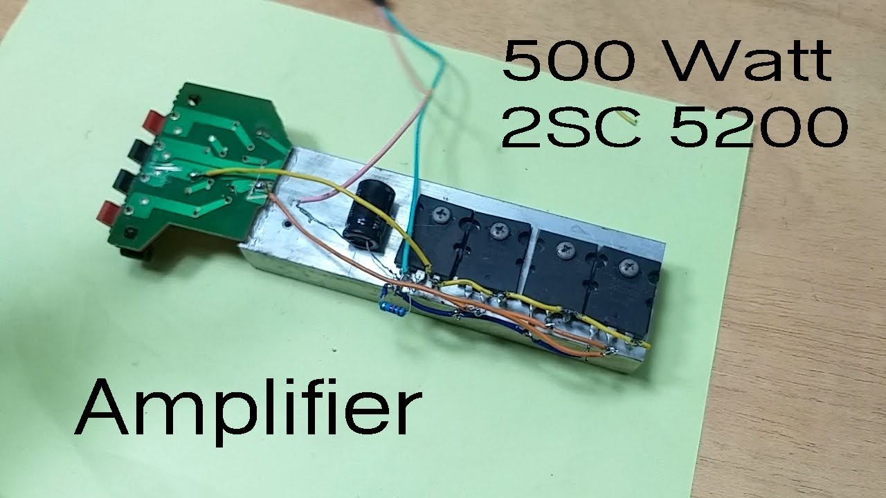 How to Make Amplifier with 2 SC 5200 - YouTube