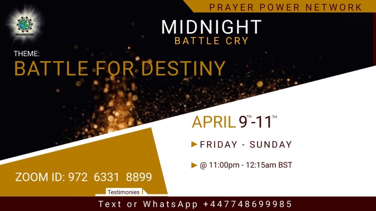 Day 1 Of The April Midnight Battle Cry | Correct Errors In My Destiny - YouTube