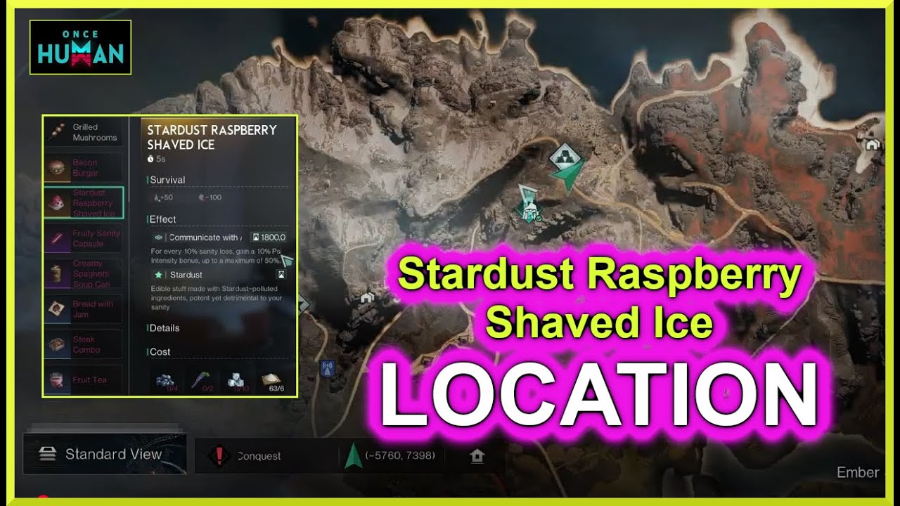 Stardust Raspberry Shaved Ice Recipe Location | Once Human Way of ...