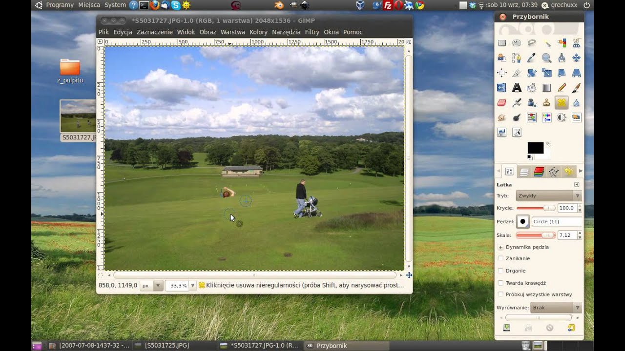 GIMP Tutorial - Klonowanie i łatka [HD] - YouTube