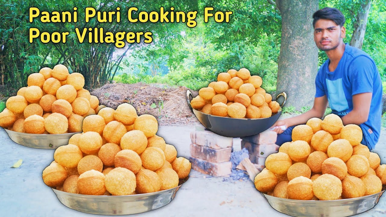 500 PANI PURI | Golgappa Recipe Cooking in Indian Village | How to make ...