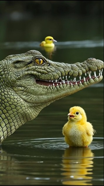 The Clever Chick and the Greedy Crocodile 🐥🐊💡 #chickenstory # ...