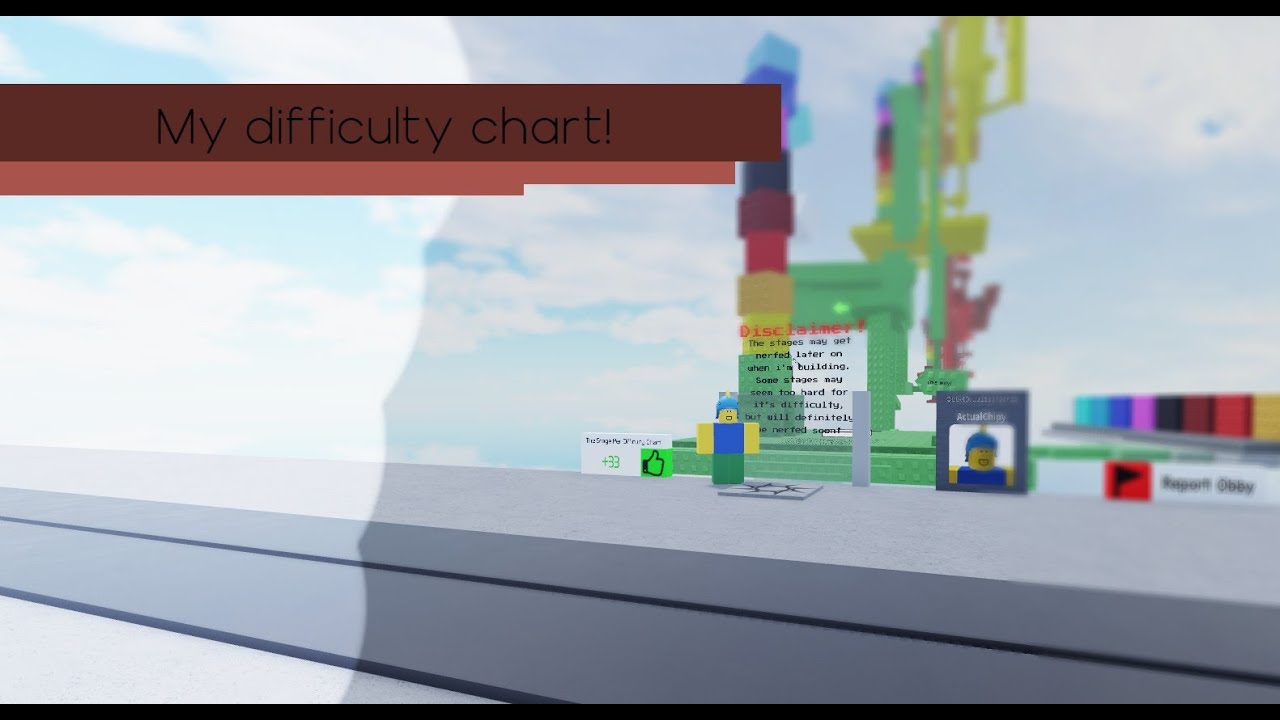 My difficulty chart obby in Obby Creator! (raw) - YouTube
