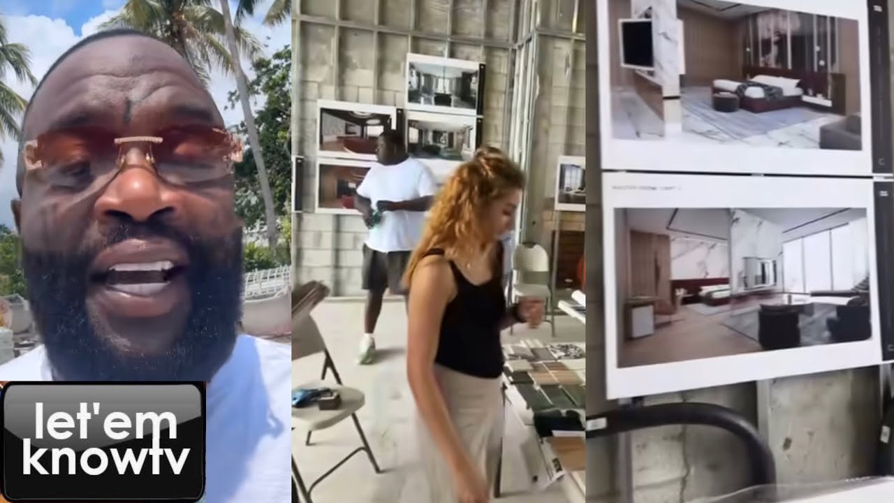 Rick Ross On The Neck Of The Workers At His Star Island House Showing ...