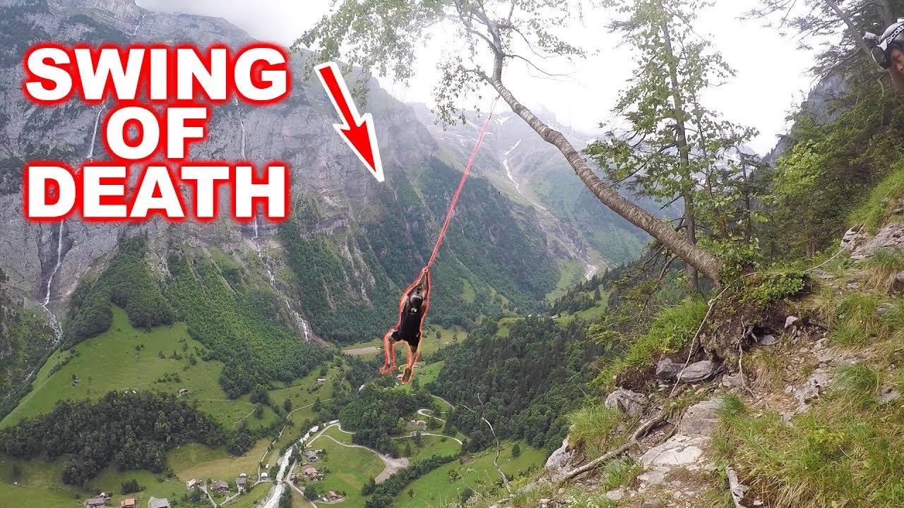 SWING ON EDGE OF MASSIVE CLIFF!!! Proximity 2 Piece Tracking - YouTube