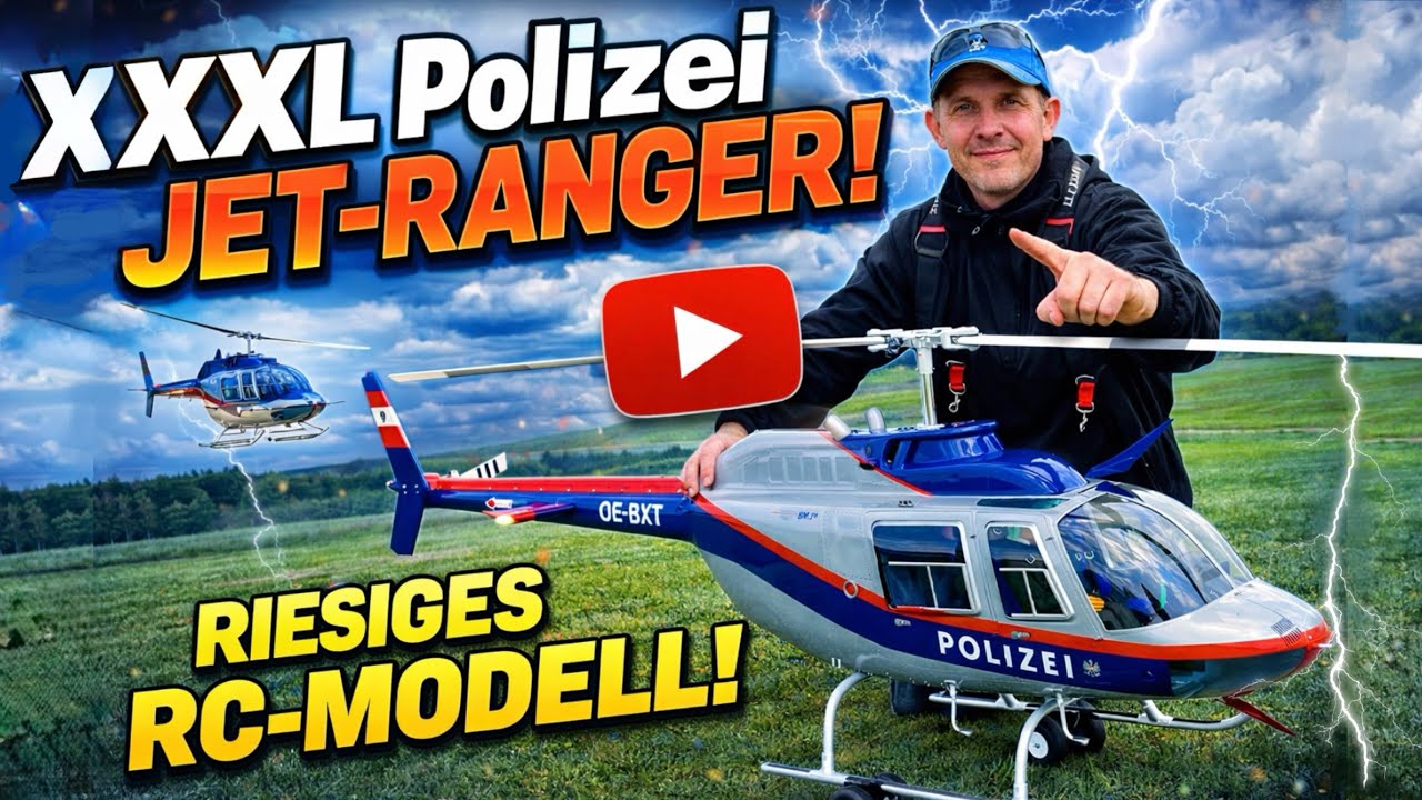 STUNNING RC BELL 206 JET-RANGER Police with Turbine Power in stronger ...