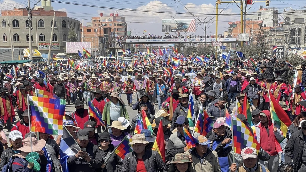 Bolivia. El Alto da bienvenida a la Gran Marcha Pacifica por la Patria ...