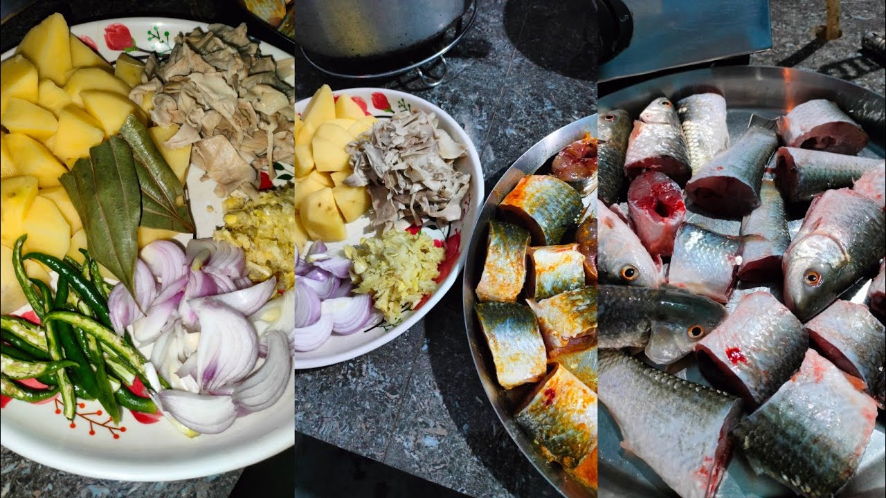 fish curry with fermented bamboo shoot (nga thongba soibuum yaorkaga ...