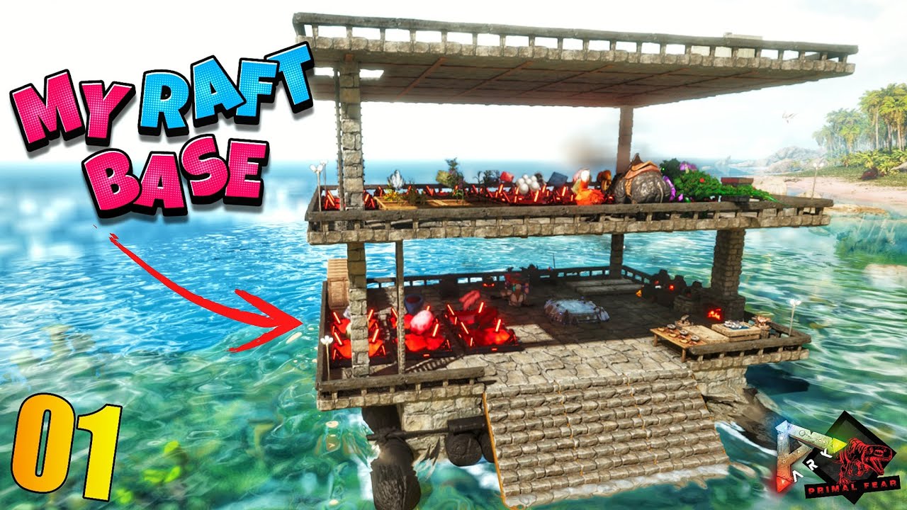 Raft Survival : I Build My Biggest House On Raft : ARK Primal Fear Plus ...