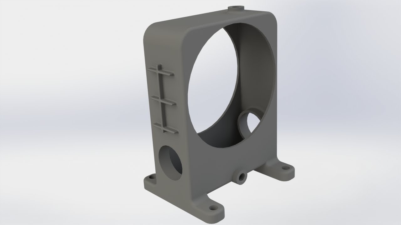 Solidworks: Reducer shell (1) - YouTube