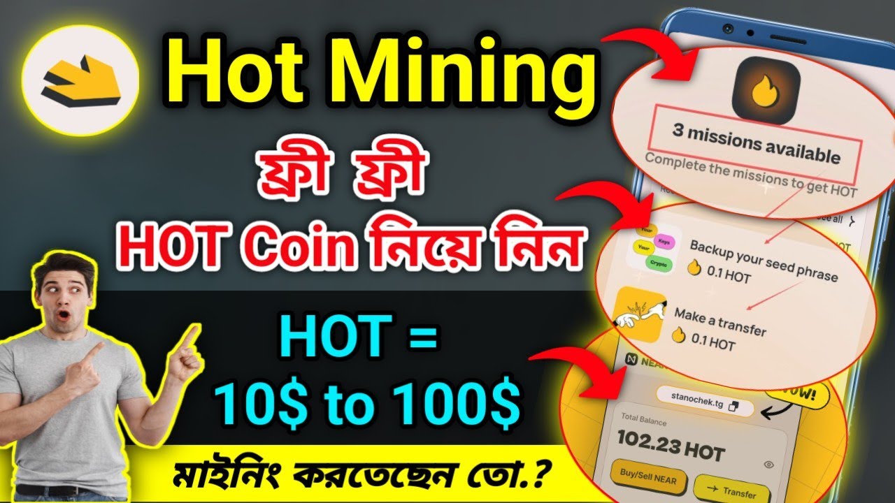 Hot Coin Mining New Update || Hot Mining New Event || free hot claim ...