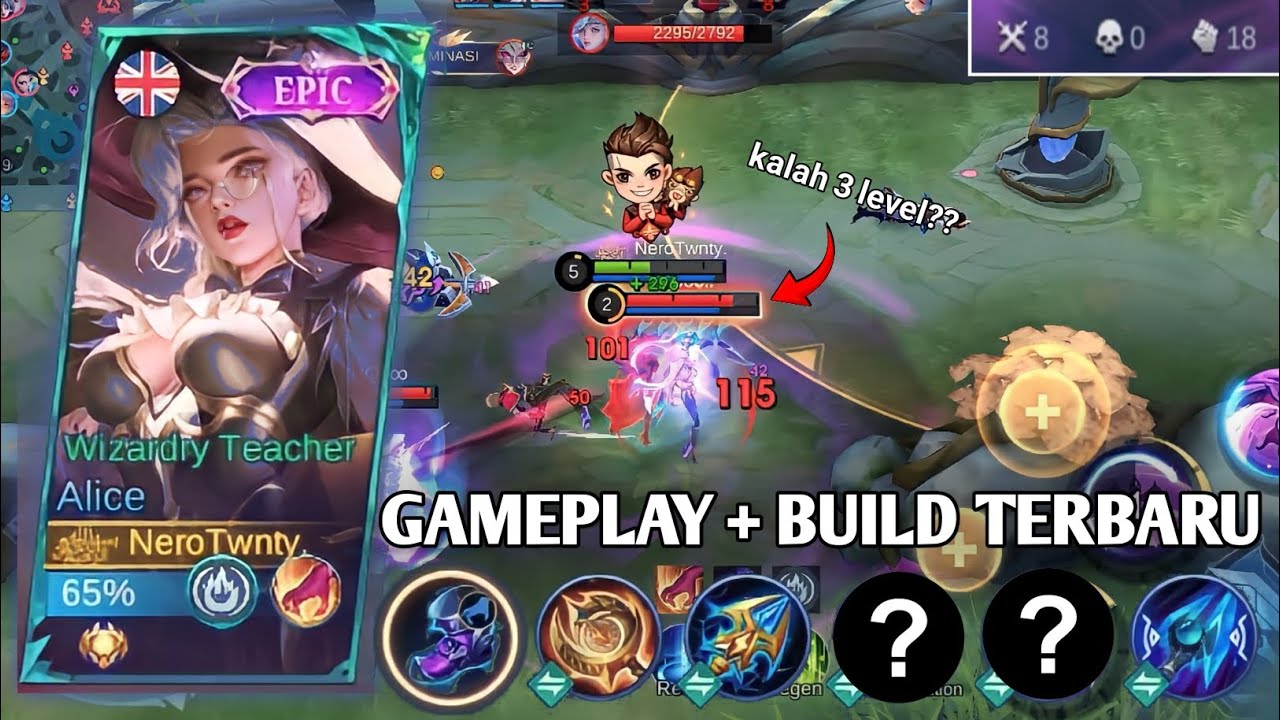 GAMEPLAY ALICE JUNGLER DARAH FULL TERUS !! UNLIMITED ULTI, BUILD ...