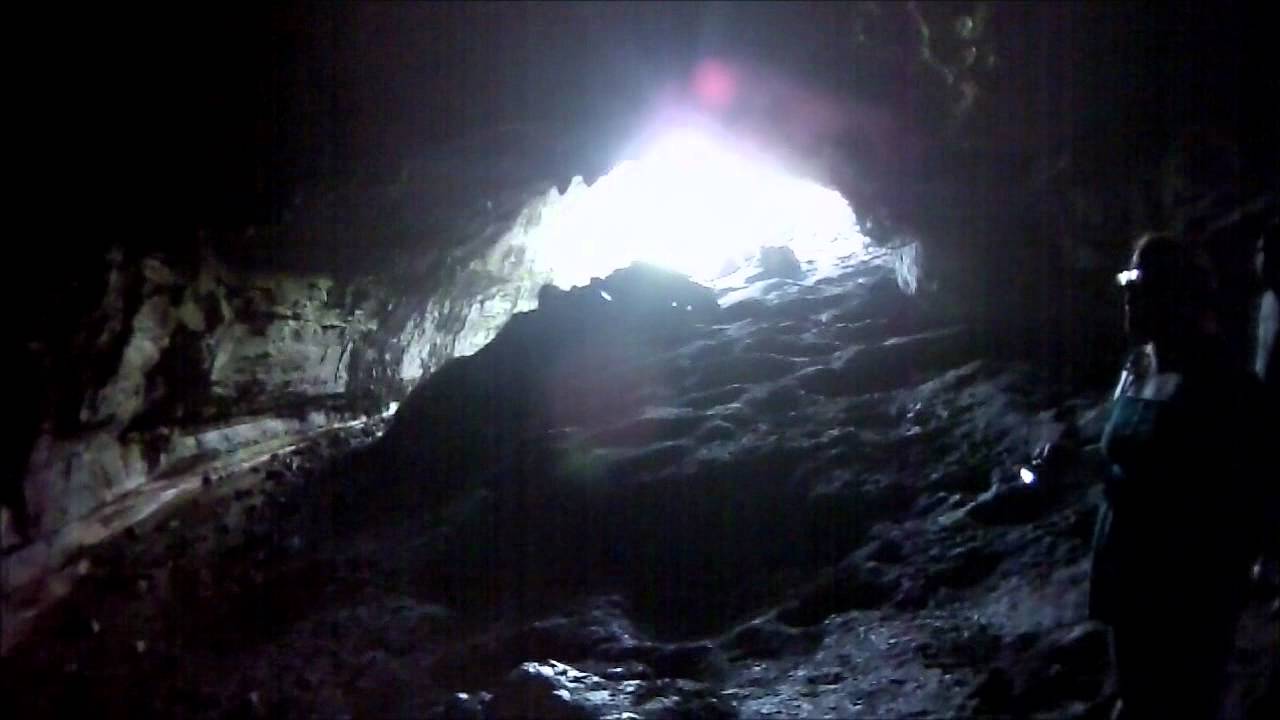 Blowing Cave; Path to the Cave and just Inside the entrance, and ...