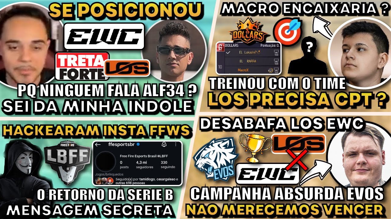 CARLOS SE POSICIONA x ELGATO! HACKEARAM INSTA GARENA? LIPAO DESABAFA LOS EWC! MACRO DARIA CERTO ...