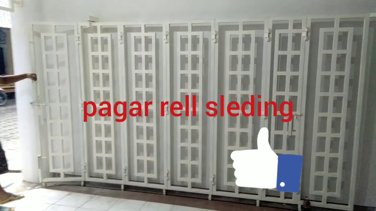 pagar rel sleding dengan model minimalis. - YouTube