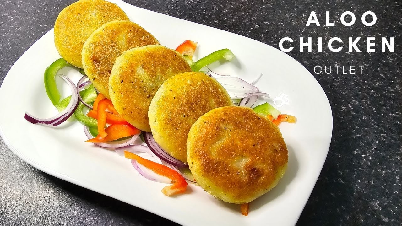 আলু-চিকেন কাটলেট | Chicken Alu Cutlet | Chicken Potato Cutlet | Alu ...