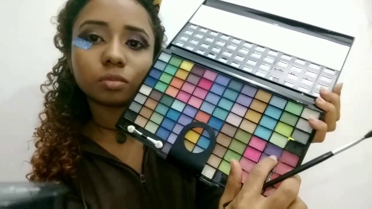 Maquiagem | Make preta e roxa com esfumado - YouTube