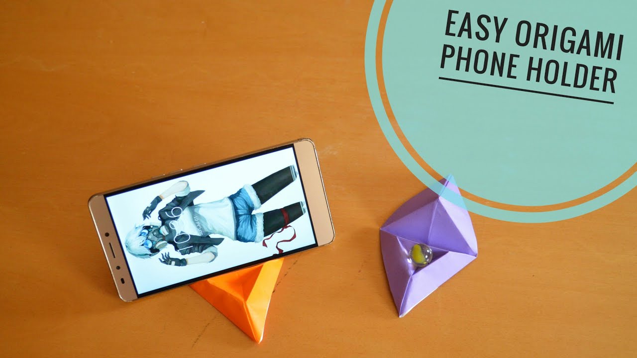 Easy Origami Phone Holder - YouTube