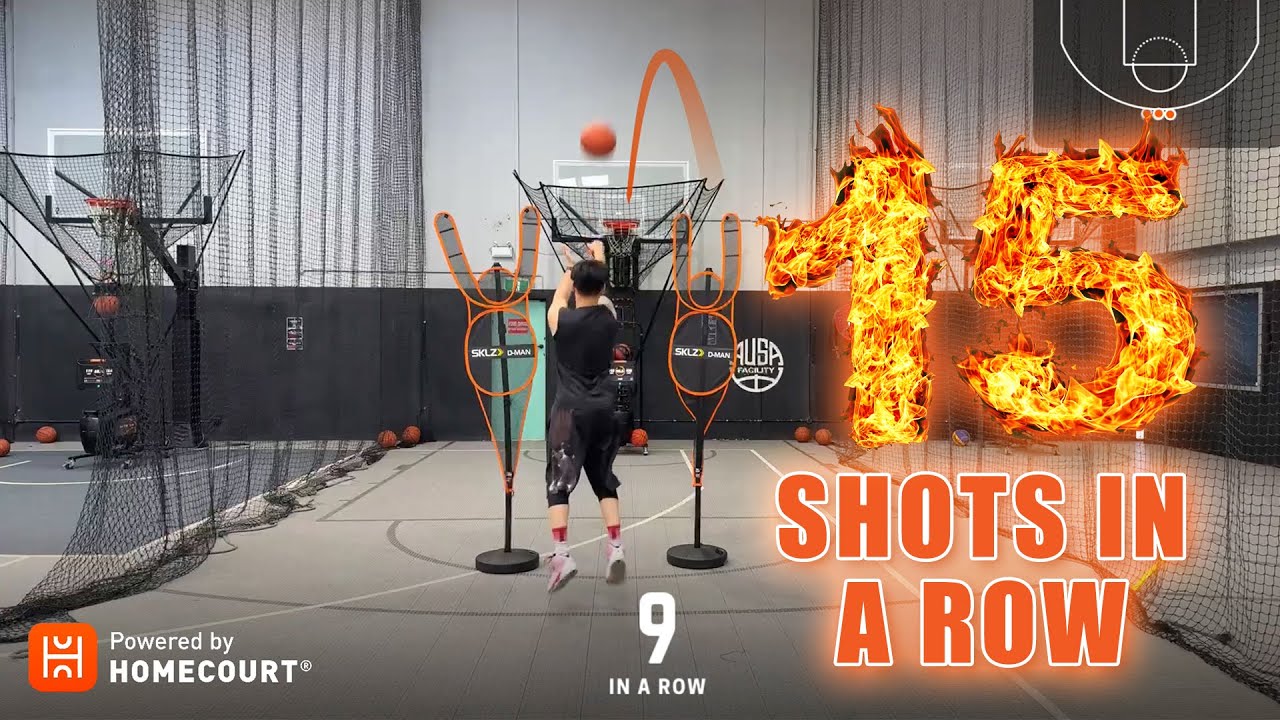 Basketball Automatic 3-pointers 15 in a row with @HomeCourtAi App 🏀 🔥 ...