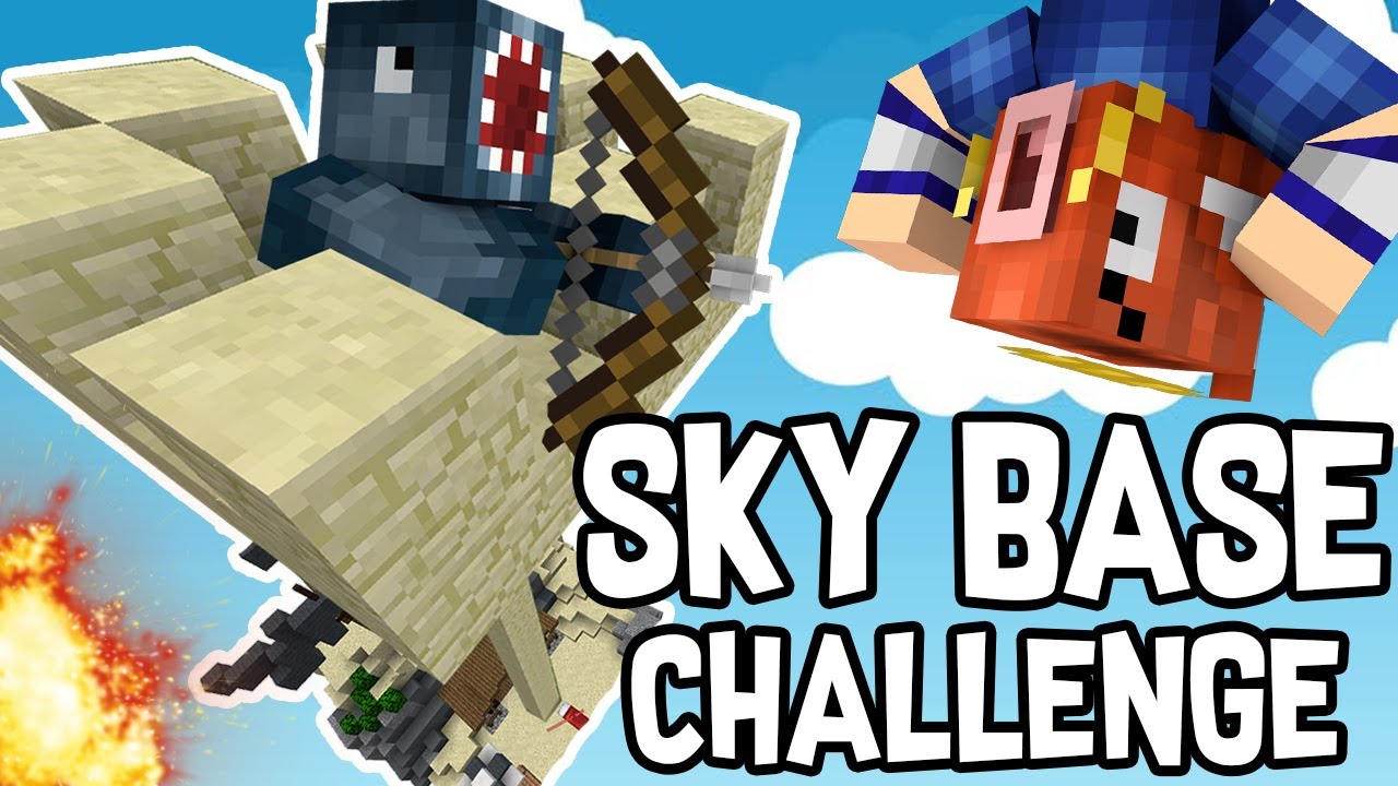 INSANE SKY BASE CHALLENGE in BEDWARS!! - Minecraft Mini Game - YouTube