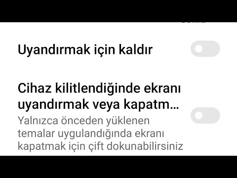 xiaomi çift tıklama ekran aç kaldırınca ekran aç cep modu kapat