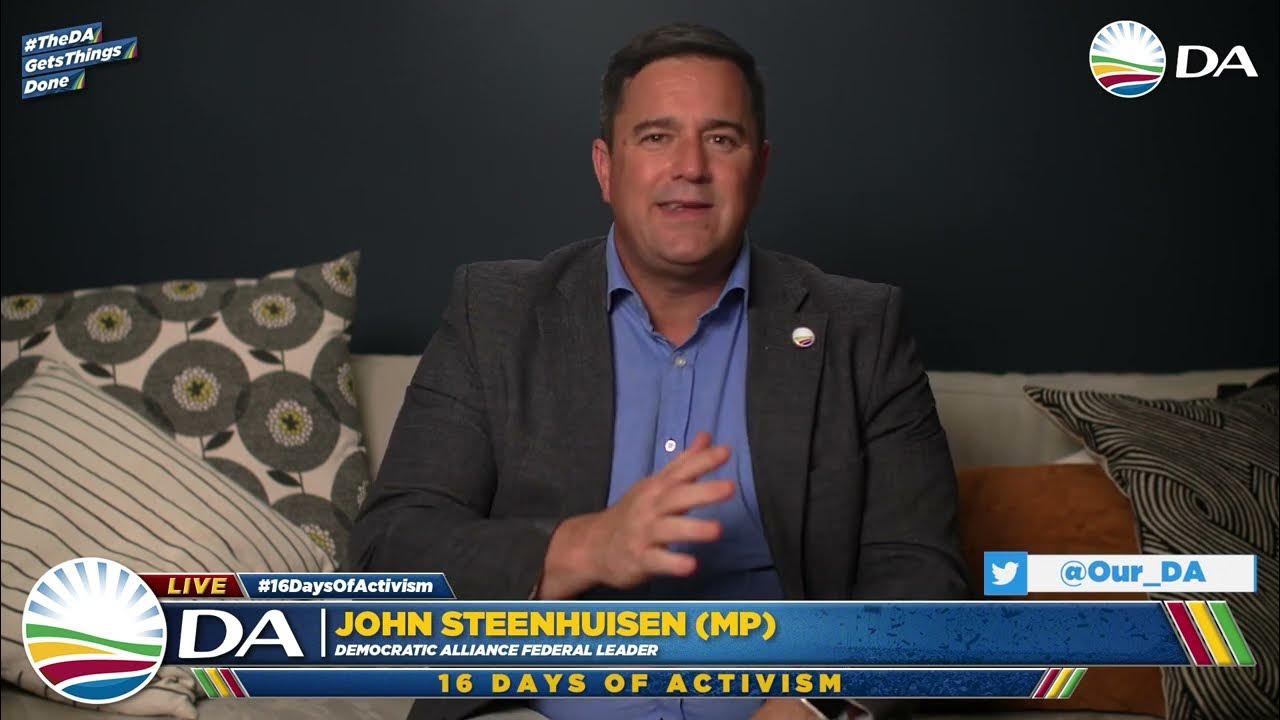 SA needs 365 days of activism to tackle gender-based violence - Message from John Steenhuisen ...