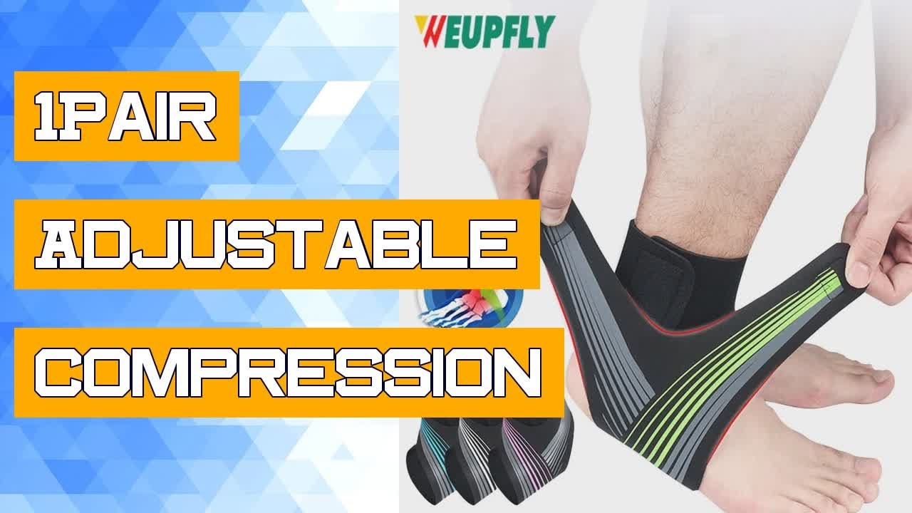 1Pair Adjustable Compression Ankle Brace - Protect Against Pain Relief ...