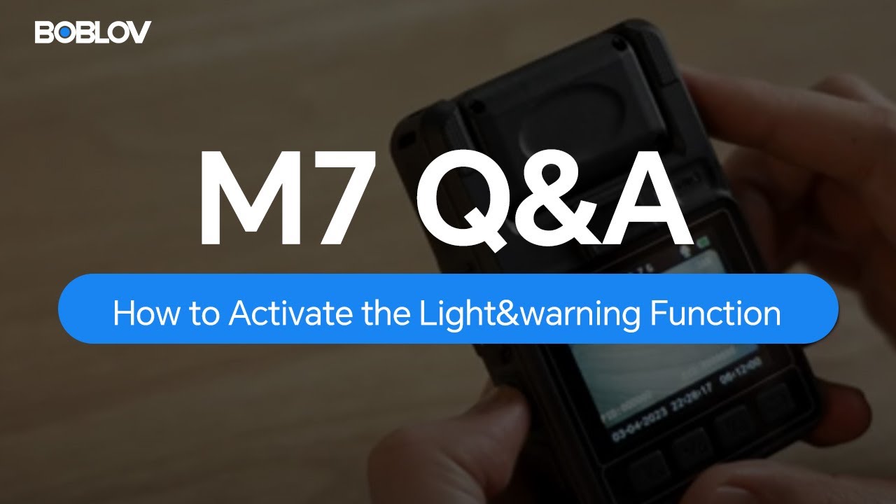 How to Activate the Light&warning Function of M7 Body Worn Camera ...