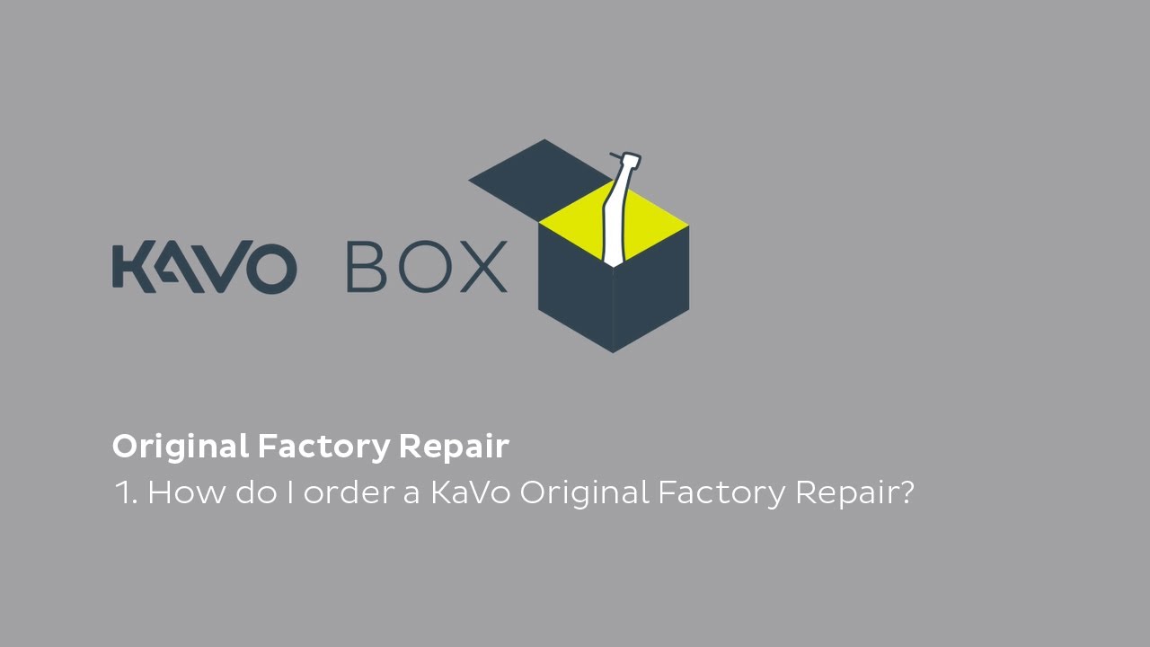KaVo BOX™ | How do I order a KaVo Original Factory Repair? - YouTube